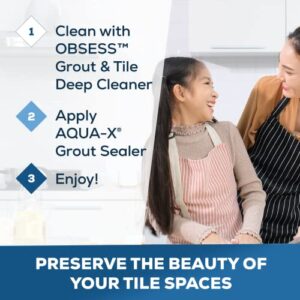 AQUA-X 16 Oz. Grout Sealer, Clear Grout and Tile Sealer, Natural Finish, Professional Grade, Indoor & Outdoor, Fast Dry and Long Lasting Protection