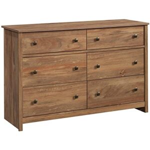 sauder river ranch 6-drawer bedroom dresser sindoori mango, sindoori mango finish