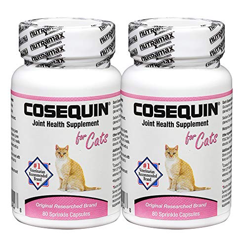 Nutramax Cosequin Joint Health Supplement for Cats - With Glucosamine and Chondroitin, 2 Pack, 160 Total Capsules