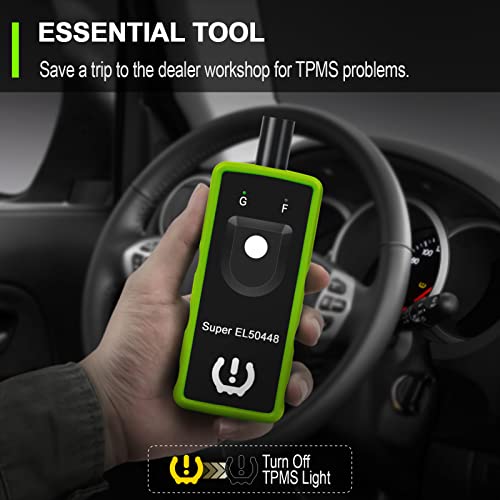 JDIAG 2IN1 TPMS Relearn Tool Super EL50448 for GM and Ford Tire Pressure Monitor Sensor TPMS Reset Tool 2023 Edition