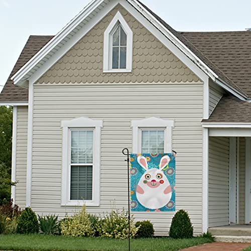 My Little Nest Seasonal Garden Flag Happy Easter Bunny Double Sided Vertical Garden Flags for Home Yard Holiday Flag Outdoor Decoration Farmhouse Banner 12"x18"