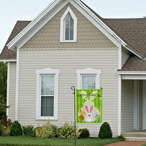 My Little Nest Seasonal Garden Flag Appy Easter Three Rabbits Vertical Garden Flags Double Sided for Home Farmhouse Yard Holiday Flag Outdoor Decoration Banner 12"x18"