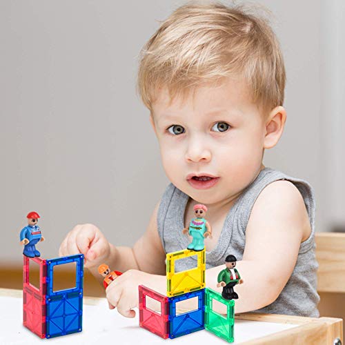 Playmags Magnetic Figures-Community Figures Set of 15 Pieces - Play People Perfect for Magnetic Tiles - STEM Learning Toys Children - Magnetic Tiles Expansion Pack