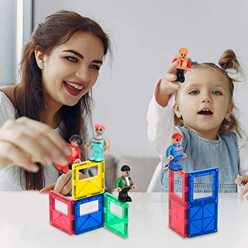 Playmags Magnetic Figures-Community Figures Set of 15 Pieces - Play People Perfect for Magnetic Tiles - STEM Learning Toys Children - Magnetic Tiles Expansion Pack