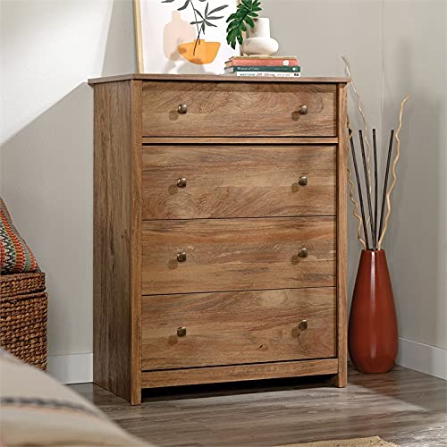 Sauder River Ranch 4-Drawer Dresser Chest in Sindoori Mango, Sindoori Mango Finish