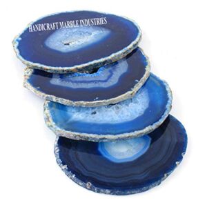 Agate Coaster #4 design Blue Color Coaster Wholesale Price Drink Coaster Tableware Bar Accessories Dinning Table Accessories