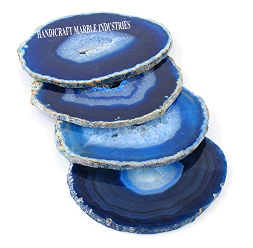 Agate Coaster #4 design Blue Color Coaster Wholesale Price Drink Coaster Tableware Bar Accessories Dinning Table Accessories