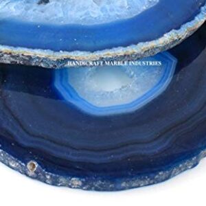 Agate Coaster #4 design Blue Color Coaster Wholesale Price Drink Coaster Tableware Bar Accessories Dinning Table Accessories