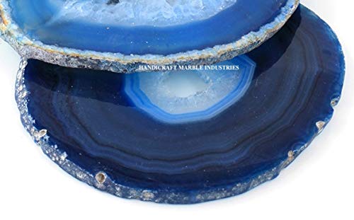 Agate Coaster #4 design Blue Color Coaster Wholesale Price Drink Coaster Tableware Bar Accessories Dinning Table Accessories