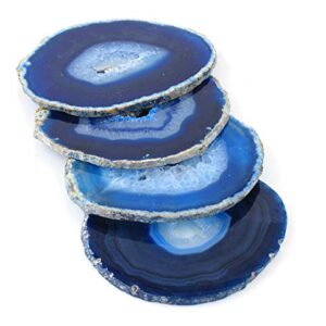 Agate Coaster #4 design Blue Color Coaster Wholesale Price Drink Coaster Tableware Bar Accessories Dinning Table Accessories