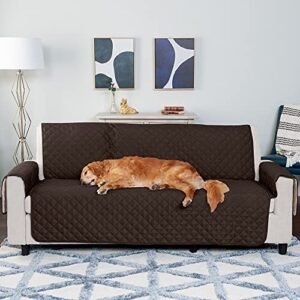 Furhaven Sofa Slipcover Water-Resistant Reversible Two-Tone Furniture Protector Cover - Espresso/Clay, Sofa