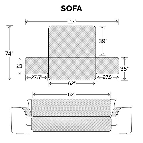 Furhaven Sofa Slipcover Water-Resistant Reversible Two-Tone Furniture Protector Cover - Espresso/Clay, Sofa