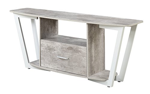 Convenience Concepts Graystone 60" TV Stand, Faux Birch / White Frame