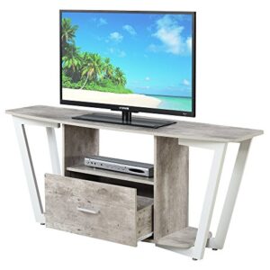 Convenience Concepts Graystone 60" TV Stand, Faux Birch / White Frame