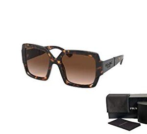 Prada PR21XS 2AU6S1 54MM Havana/Brown Gradient Square Sunglasses for Women + BUNDLE With Designer iWear Complimentary Eyewear Kit