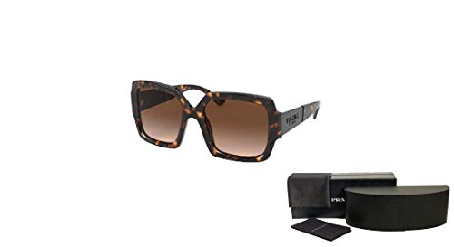 Prada PR21XS 2AU6S1 54MM Havana/Brown Gradient Square Sunglasses for Women + BUNDLE With Designer iWear Complimentary Eyewear Kit