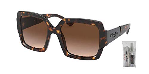 Prada PR21XS 2AU6S1 54MM Havana/Brown Gradient Square Sunglasses for Women + BUNDLE With Designer iWear Complimentary Eyewear Kit