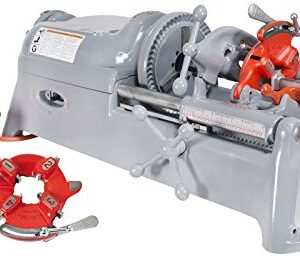 RIDGID® 535 V1 Pipe Threading Machine with 811 Die Head Extra Head Alloy Steel Dies and Reamer (Renewed)