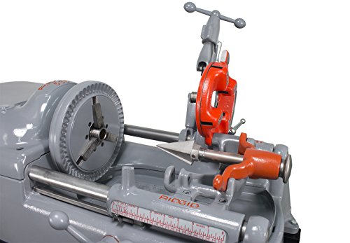 RIDGID® 535 V1 Pipe Threading Machine with 811 Die Head Extra Head Alloy Steel Dies and Reamer (Renewed)