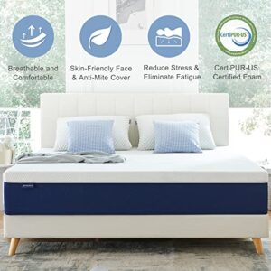 Twin Mattress, Molblly 8 inch Gel Memory Foam Mattress with CertiPUR-US Bed Mattress in a Box for Sleep Cooler & Pressure Relief, Twin Size