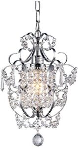 whse of tiffany rl4025 jess crystal chandelier, 1 11″ x 15″, chrome