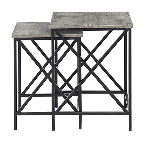 Convenience Concepts Tucson Nesting End Tables, Faux Birch