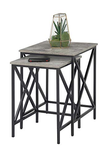 Convenience Concepts Tucson Nesting End Tables, Faux Birch