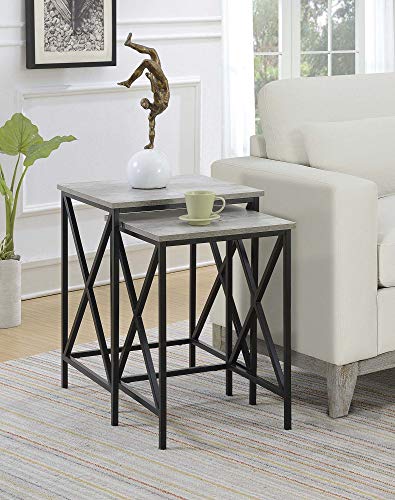 Convenience Concepts Tucson Nesting End Tables, Faux Birch