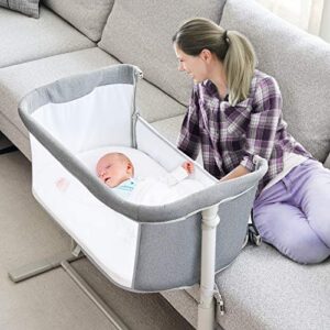 RONBEI Baby Bassinet Bedside Sleeper,Easy to Assemble Bassinets for Baby/Infants