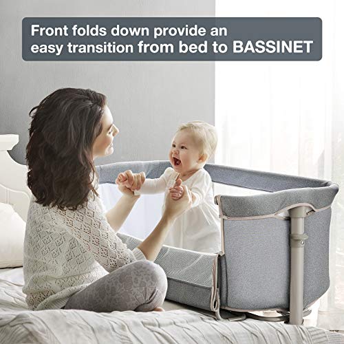 RONBEI Baby Bassinet Bedside Sleeper,Easy to Assemble Bassinets for Baby/Infants