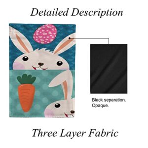 My Little Nest Seasonal Garden Flag Retro Easter Bunny Vertical Garden Flags Double Sided for Home Farmhouse Yard Holiday Flag Outdoor Decoration Banner 12"x18"