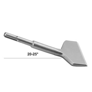 Firecore FS18365 SDS Plus 3-In Wide Cranked Angled Bent Tile Removal Chisel (3" X 6.5")