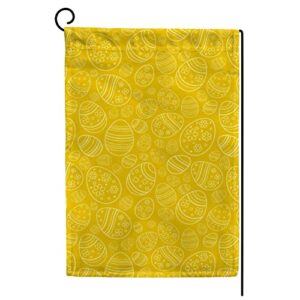 my little nest seasonal garden flag easter yellow cute eggs vertical garden flags double sided for home farmhouse yard holiday flag outdoor decoration banner 12″x18″