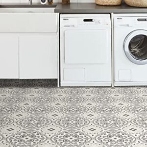 FloorPops Massimo Peel & Stick Floor Tiles, Gray