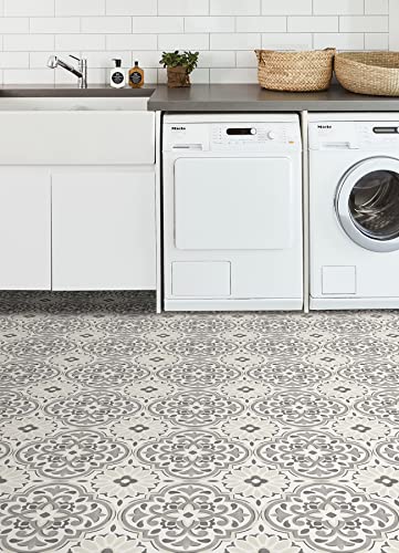 FloorPops Massimo Peel & Stick Floor Tiles, Gray