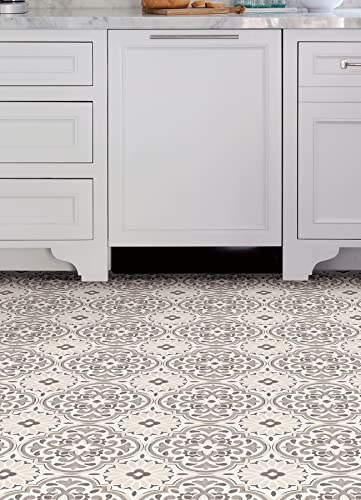 FloorPops Massimo Peel & Stick Floor Tiles, Gray