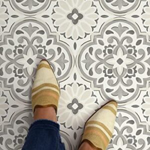 FloorPops Massimo Peel & Stick Floor Tiles, Gray