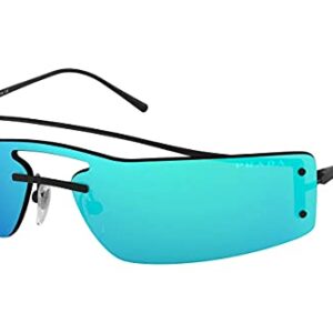 Prada CATWALK PR61VS Sunglasses 1AB336-38 -, Light Green Mirror Blue PR61VS-1AB336-38