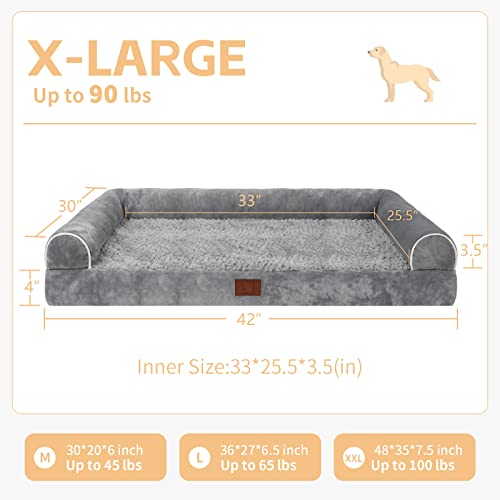 Lazy Lush XL Dog Bed, Dog Beds for Extra Large Dogs, XLarge Dog Bed, Large Dog Bed with Removable Washable Cover, Outdoor Dog Bed, Washable Dog Bed