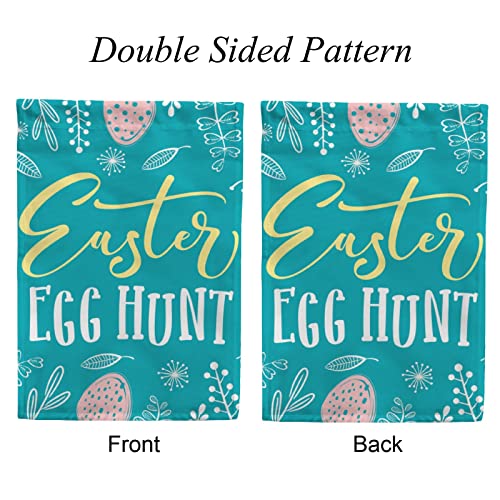 My Little Nest Seasonal Garden Flag Easter Eggs Hunt Vertical Garden Flags Double Sided for Home Farmhouse Yard Holiday Flag Outdoor Decoration Banner 12"x18"