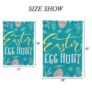 My Little Nest Seasonal Garden Flag Easter Eggs Hunt Vertical Garden Flags Double Sided for Home Farmhouse Yard Holiday Flag Outdoor Decoration Banner 12"x18"