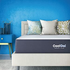 classic brands cool gel ventilated memory foam 10-inch mattress | certipur-us certified | bed-in-a-box, queen