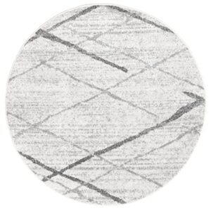 nuLOOM Contemporary Thigpen Round Rug, 7' 6" x 7' 6" Round, Grey