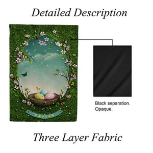 My Little Nest Seasonal Garden Flag Egg Shape Hole Easter Nest Double Sided Vertical Garden Flags for Home Yard Holiday Flag Outdoor Decoration Farmhouse Banner 12"x18"