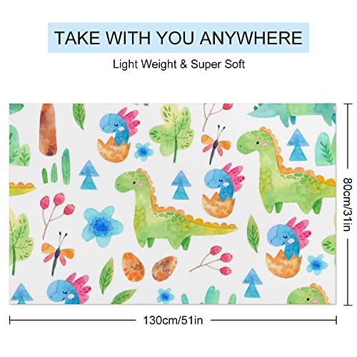 My Little Nest Bath Towels Quick Dry Bathroom Towels Dinosaurs Floral Leaves Absorbent Shower Towels Soft Hand Towel Wash Cloths for Spa Pool Hotel Gym 31" x 51"