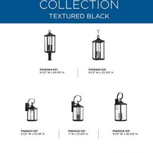 Gibbes Street Collection 2-Light Clear Beveled Glass New Traditional Outdoor Medium Wall Lantern Light Textured Black