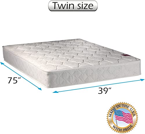 DS Solutions USA American Legacy Gentle Firm Innerspring Twin Size (39"x75"x8") Mattress Only - Sleepy System with Enhance Support Fully Assembled, Orthopedic, Good for Your Back, Longlasting