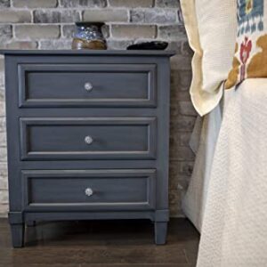 Decor Therapy Beckett 3-Drawer Side Table, 24x12x28, Antique Navy