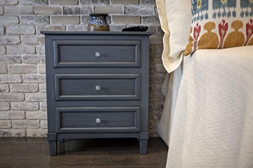 Decor Therapy Beckett 3-Drawer Side Table, 24x12x28, Antique Navy