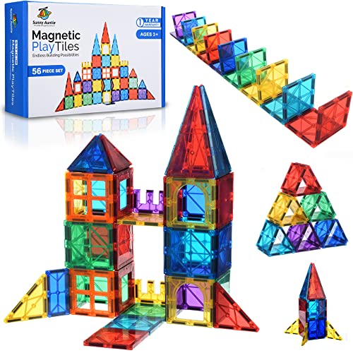 Magnetic Tiles, Toy for 3 4 5 6 Year Old Boys Girls Kids & Toddlers, Magnetic Blocks Building Set, Magnetic Tiles for Kids, STEM Educational Building Toy, Magnet Tiles Toy, Best Gift for 3-8 Year Olds